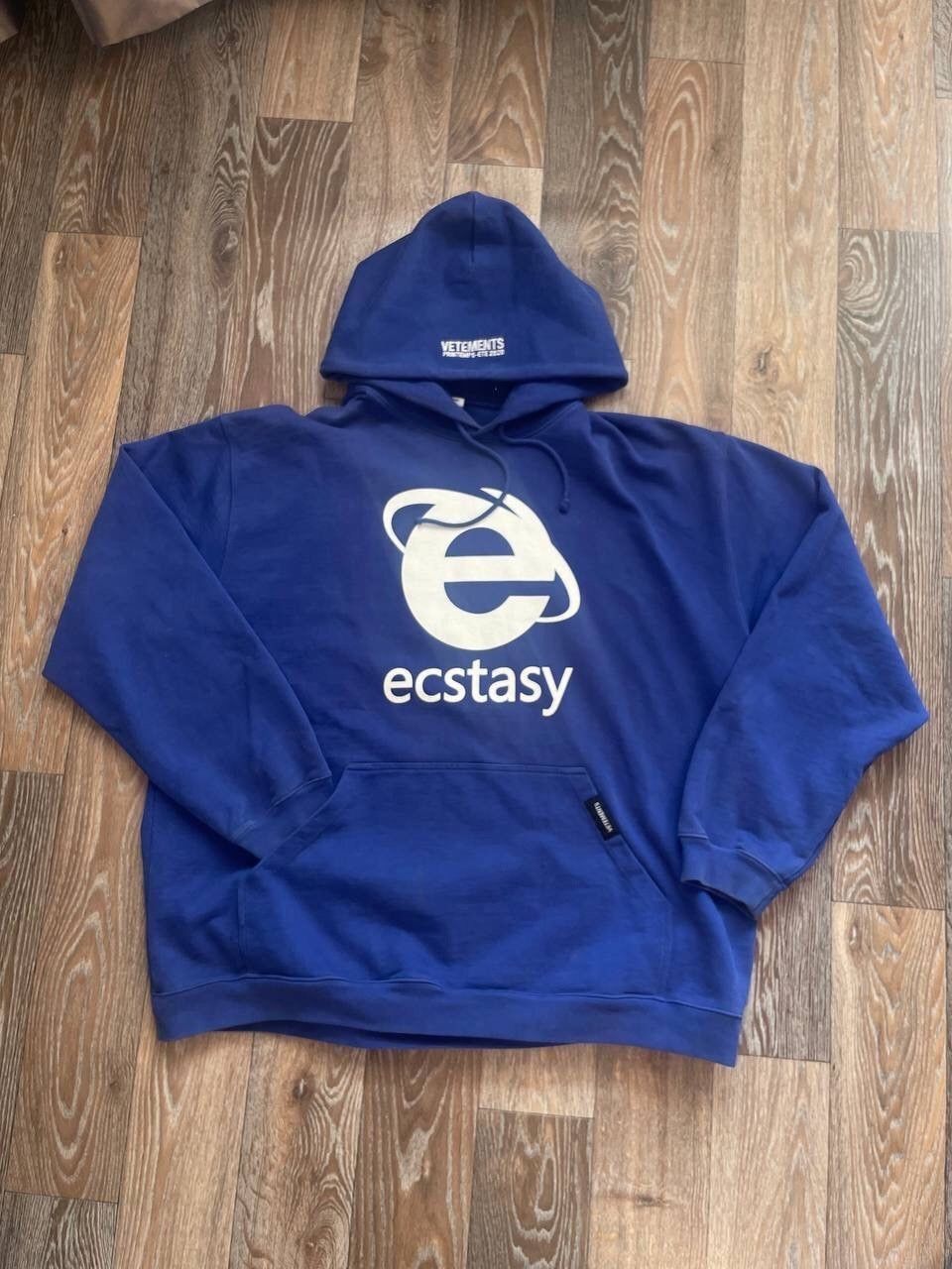 Vetements Vetements Ecstasy Hoodie Blue | Grailed