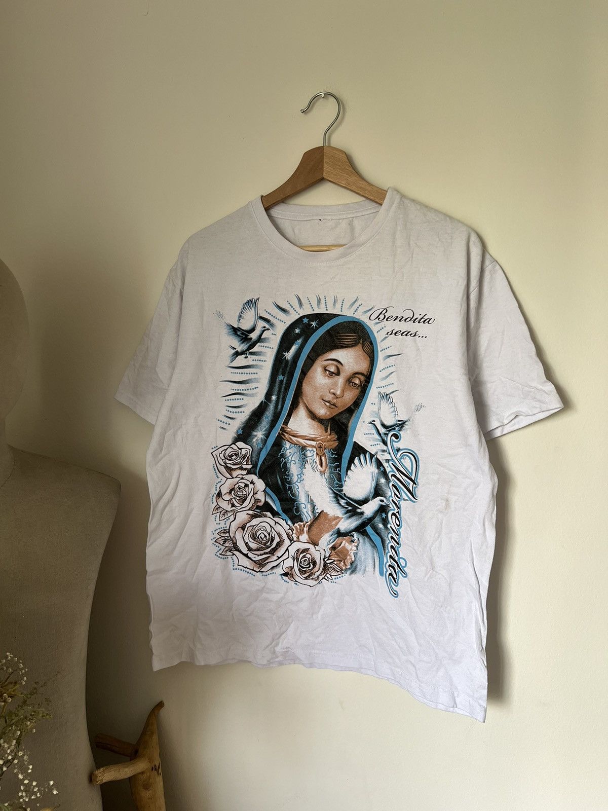 Vintage 2000s Virgin Mary Cholo Tattoo Jesus Tee | Grailed