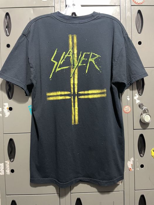 Vintage 2004 vintage Slayer skull army inverted cross bullets metal ...