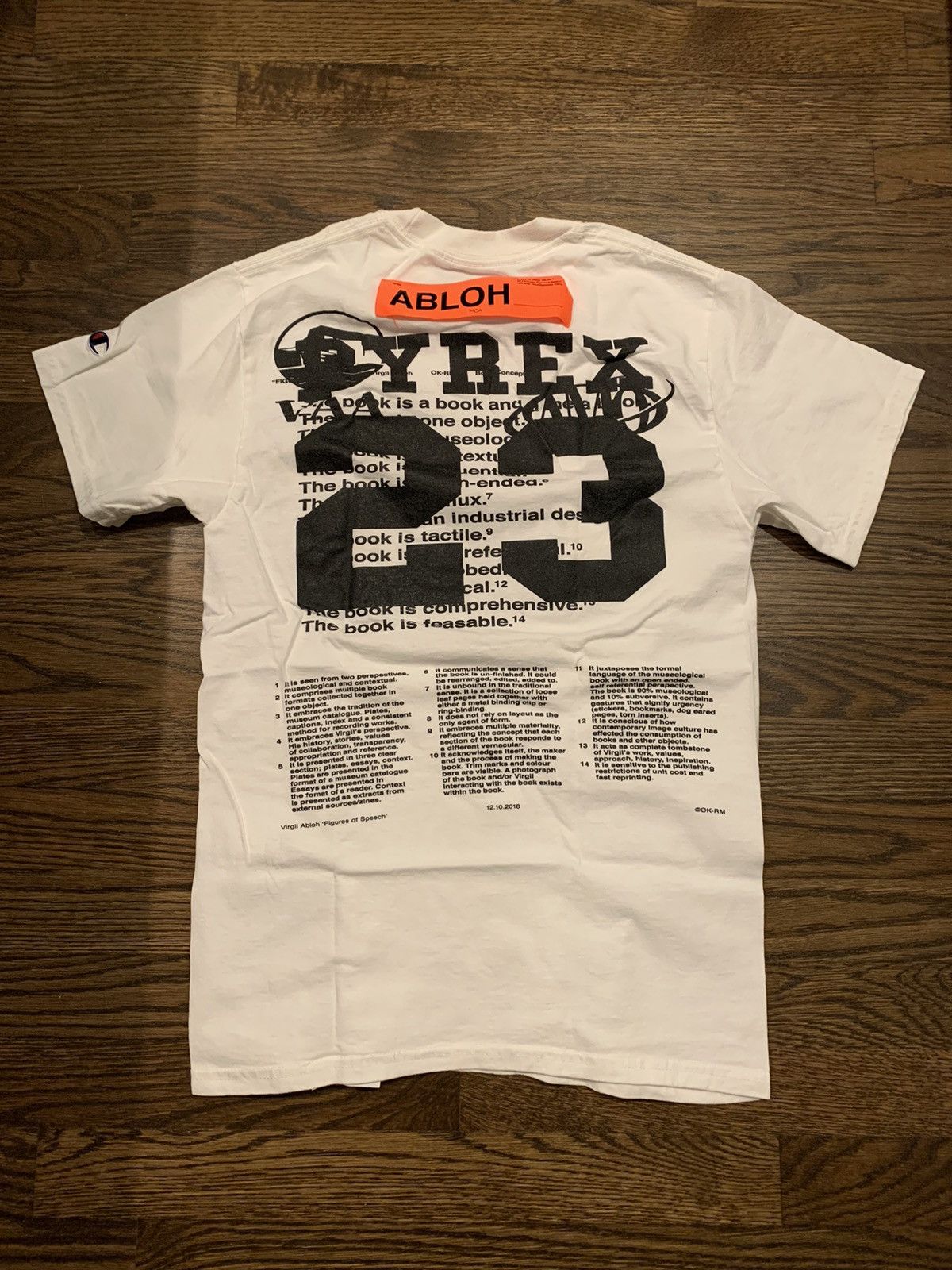 Pyrex Vision × Virgil Abloh Figures of Speech MCA Pyrex Team 23 T Shirt ...