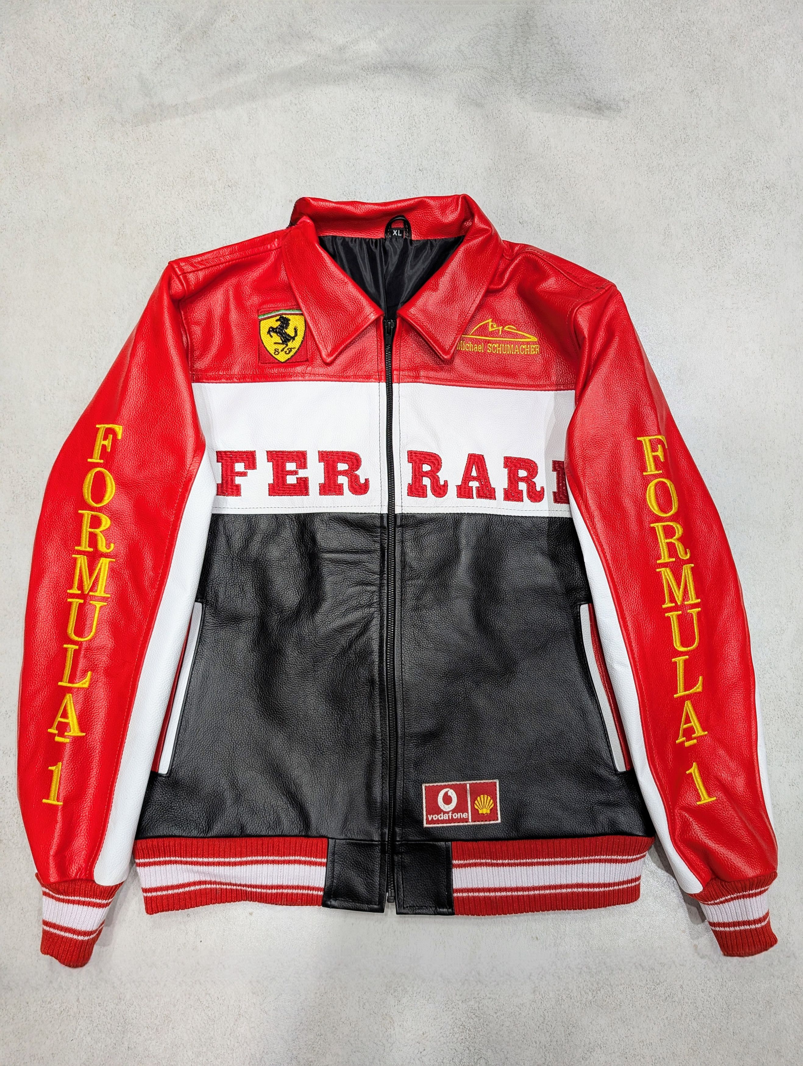 Ferrari × Leather Jacket × Racing 🔥 FERRARI 🔥 RACING LEATHER JACKET ...
