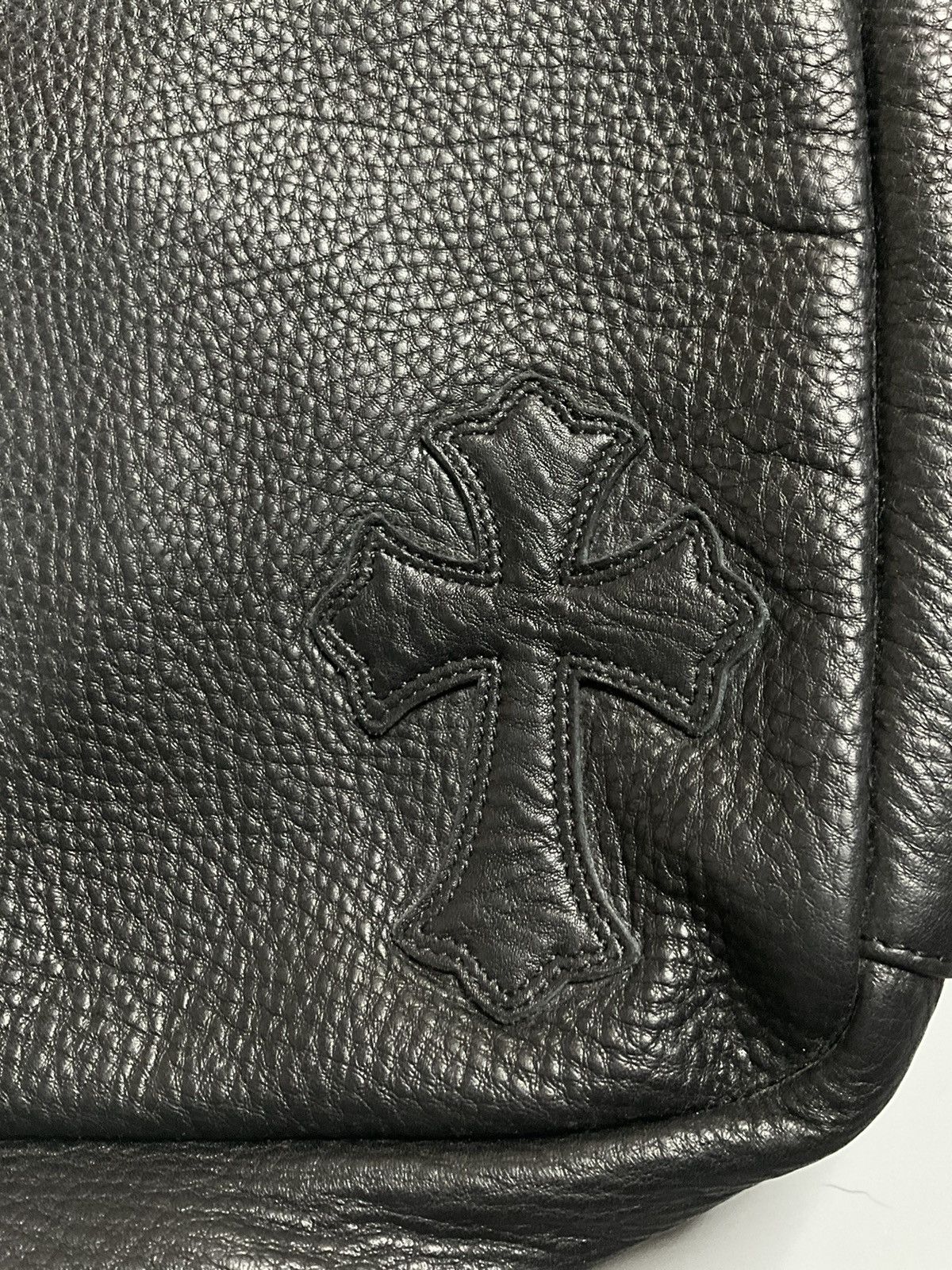 Chrome Hearts Chrome Hearts Cross Patches Grained Leather 4pockets Tote ...