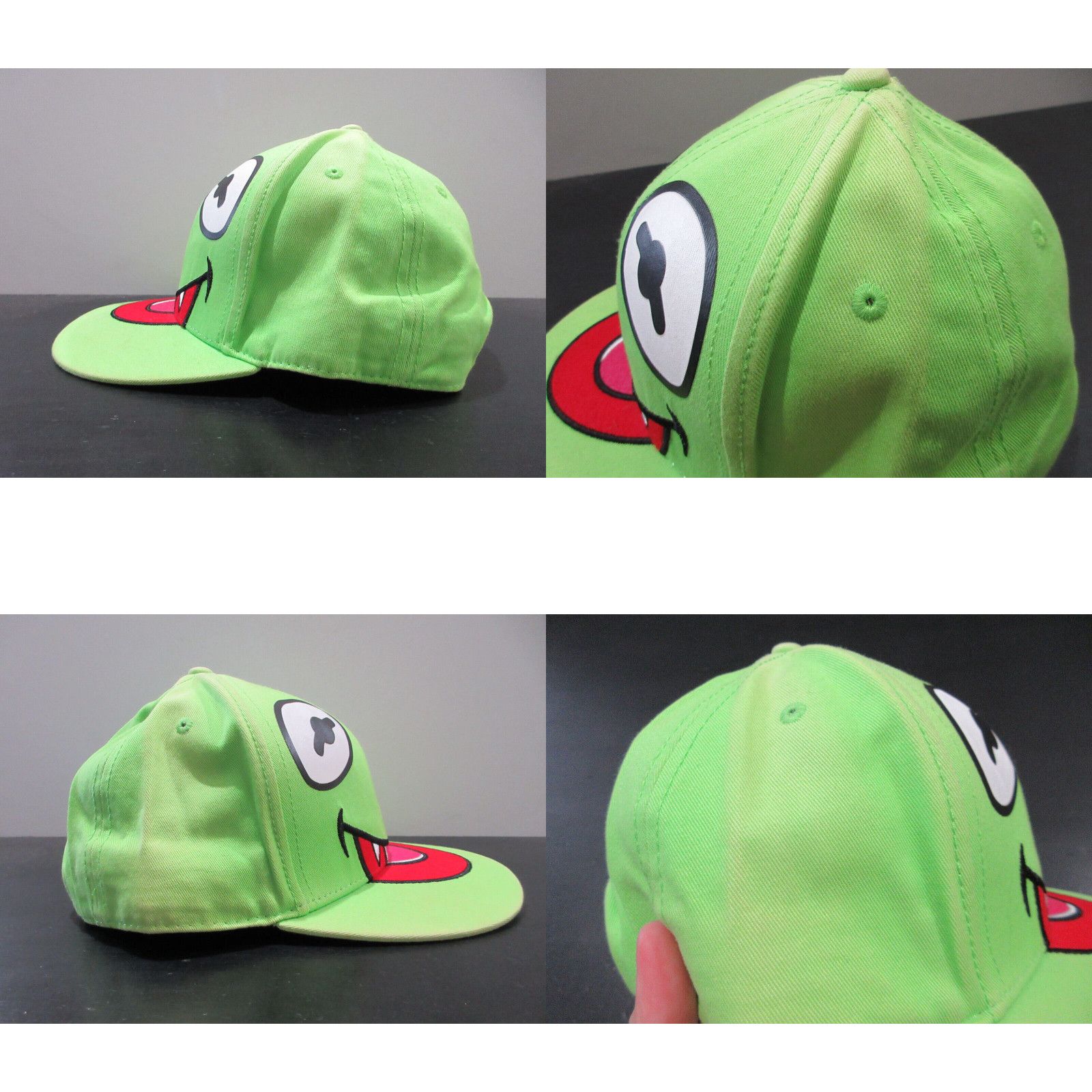 Logo 7 Kermit The Frog Hat Cap Snap Back Green Red The Muppets Big Logo ...