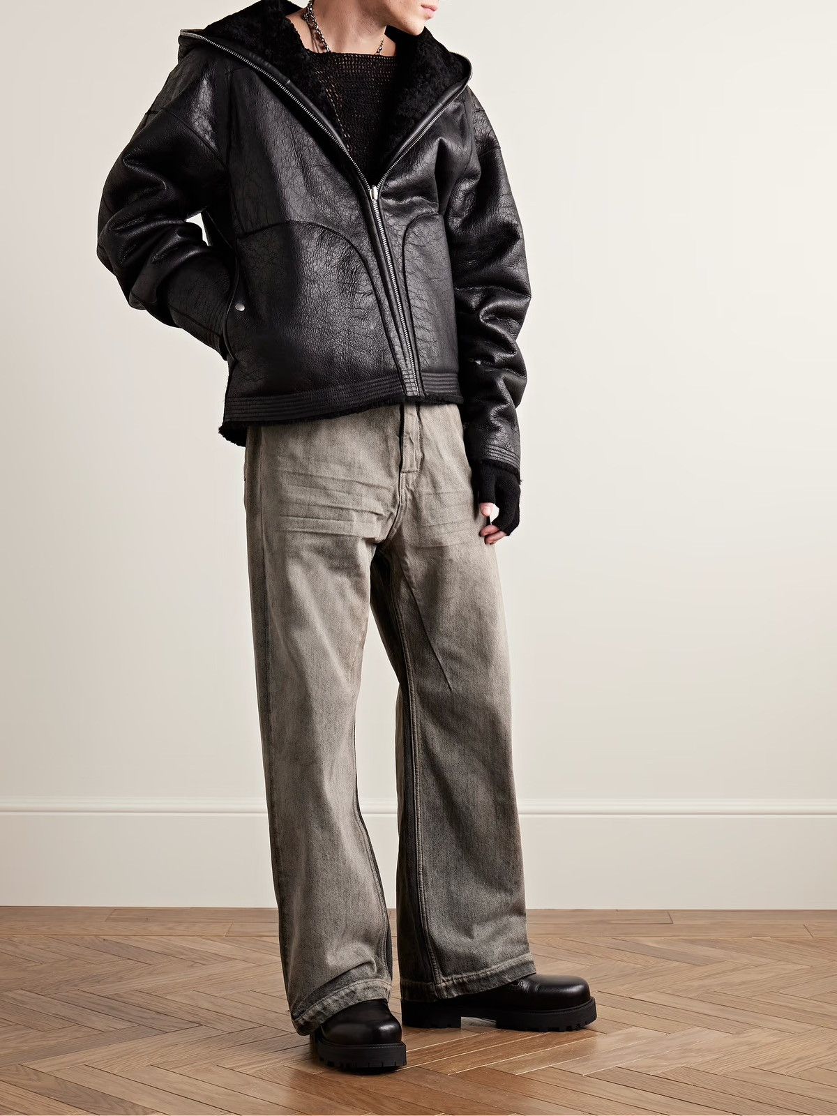 Rick Owens Brand New Rick Owens Geth Cut Denim Mineral Pearl FW23 | Grailed