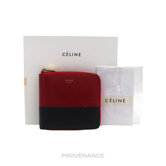 Celine 🔴 Celine Compact Zip Wallet - Red/Navy | Grailed