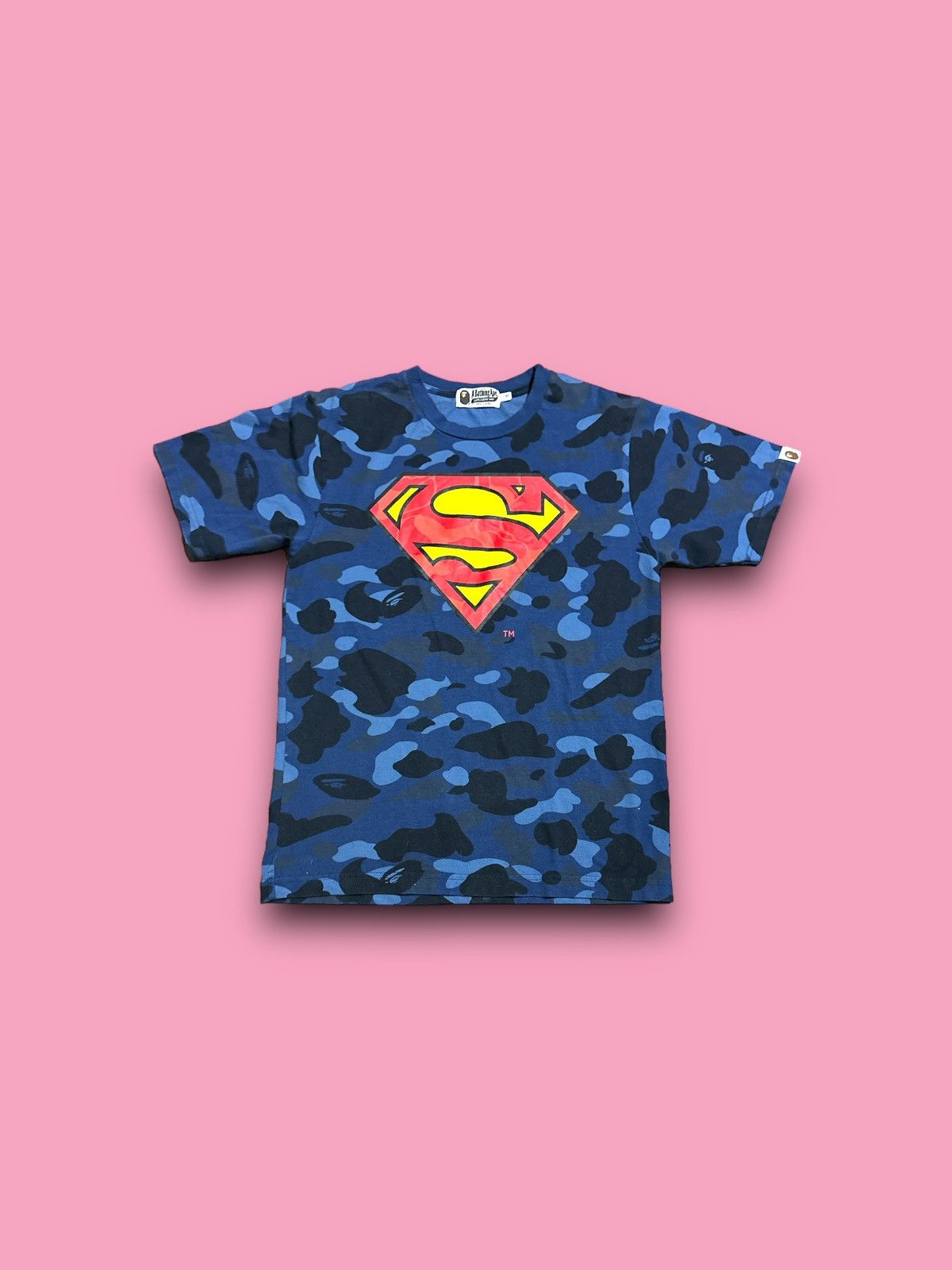 Bape Bape x Superman DC comics camo t-shirt | Grailed