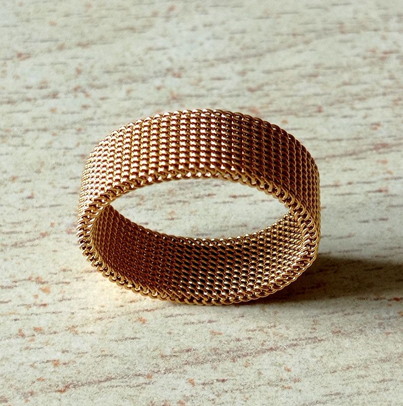 Kurt Cobain × Vintage Punk Shine Gold Net Chain Ring Unique | Grailed