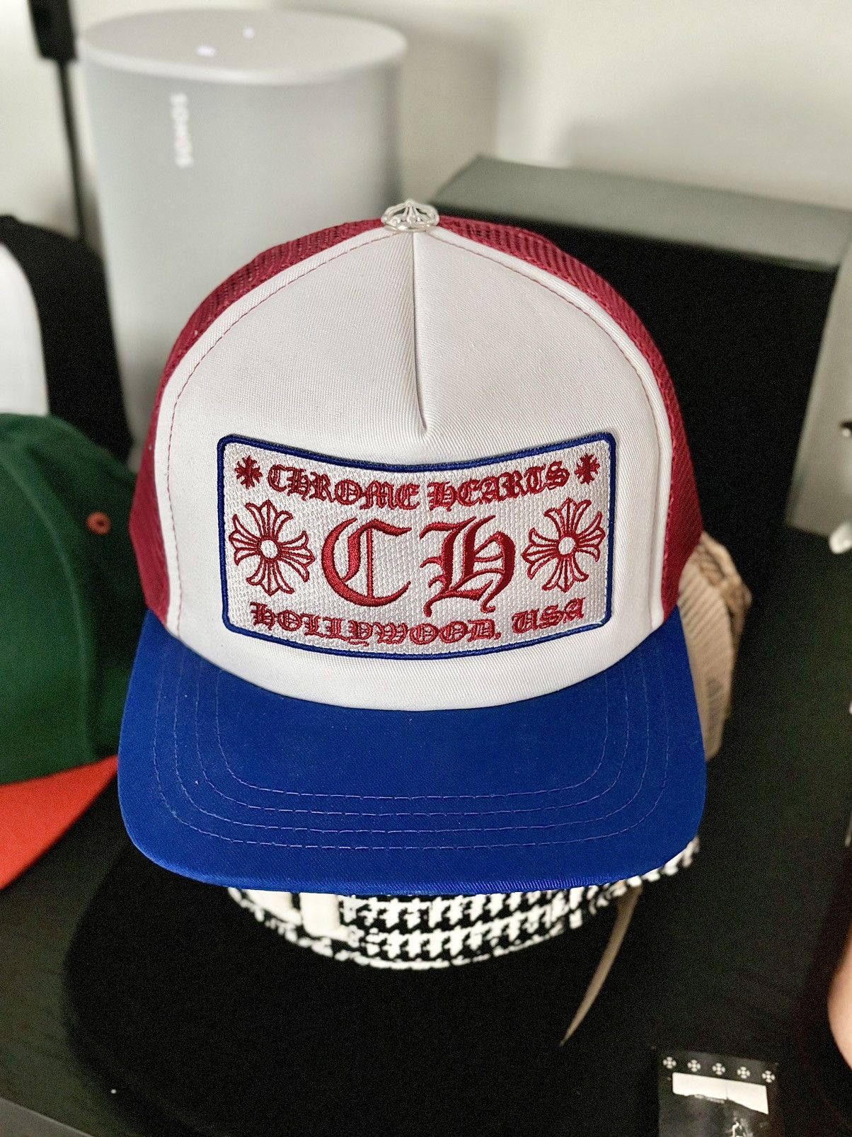 Chrome Hearts 🎆 NEW - JULY 4TH BLUE RED PATCH HAT | Grailed