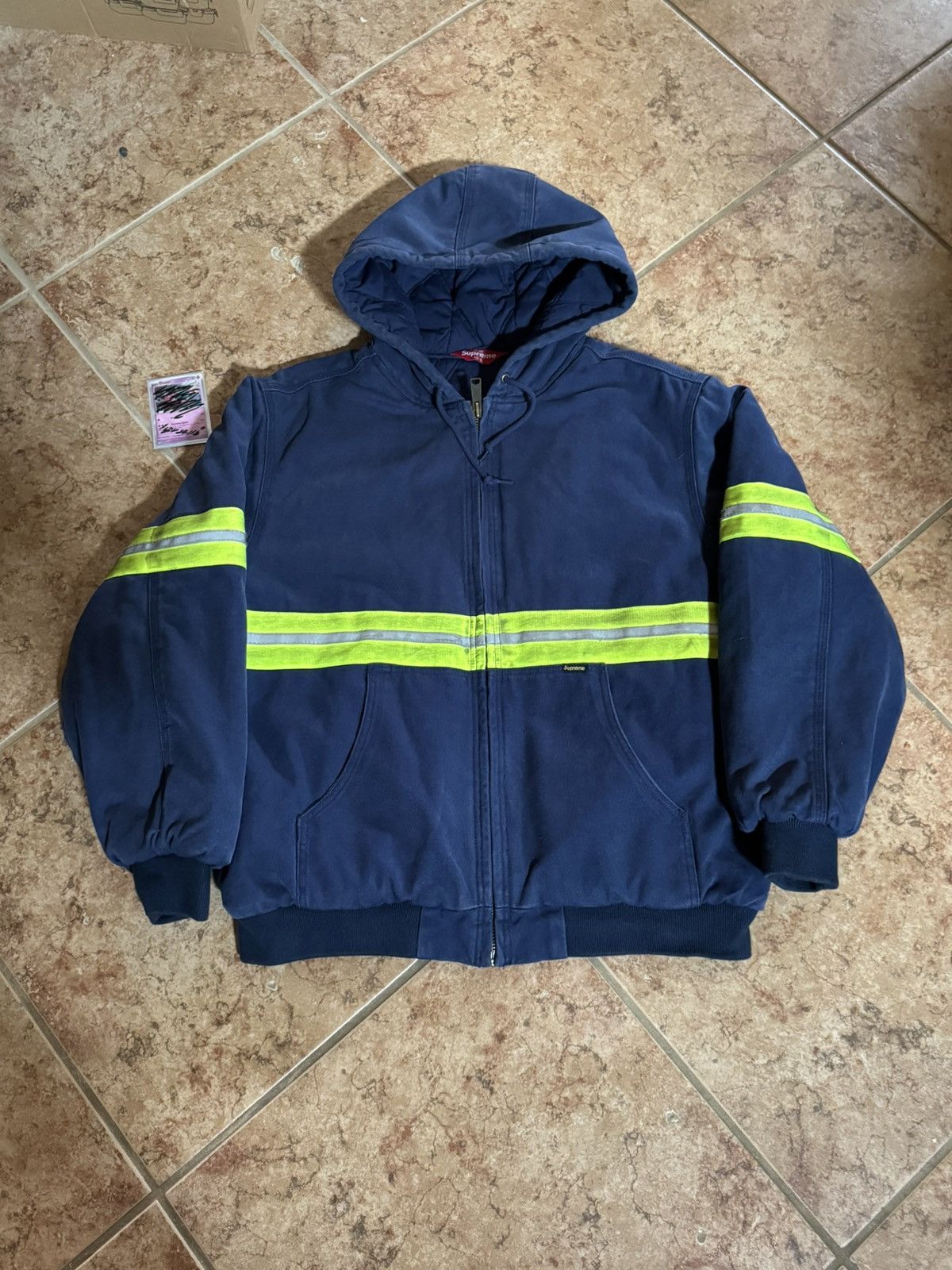 Supreme FW24 Supreme Reflective Stripe Work Jacket | Grailed
