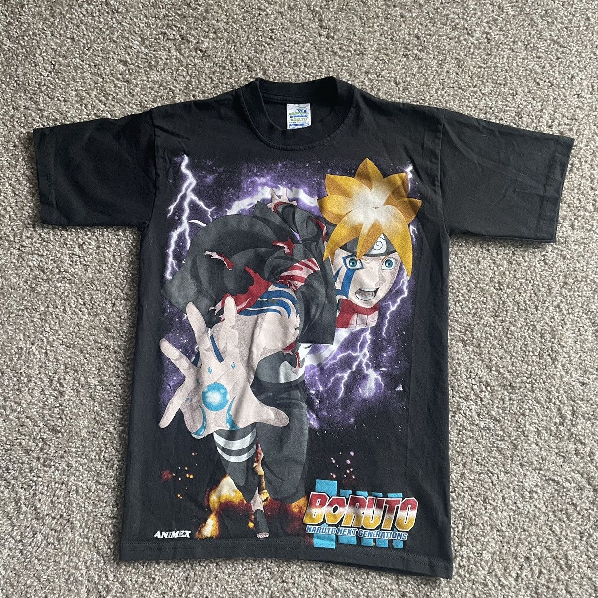 Vintage vintage mexican bootleg naruto boruto anime megaprint tee | Grailed