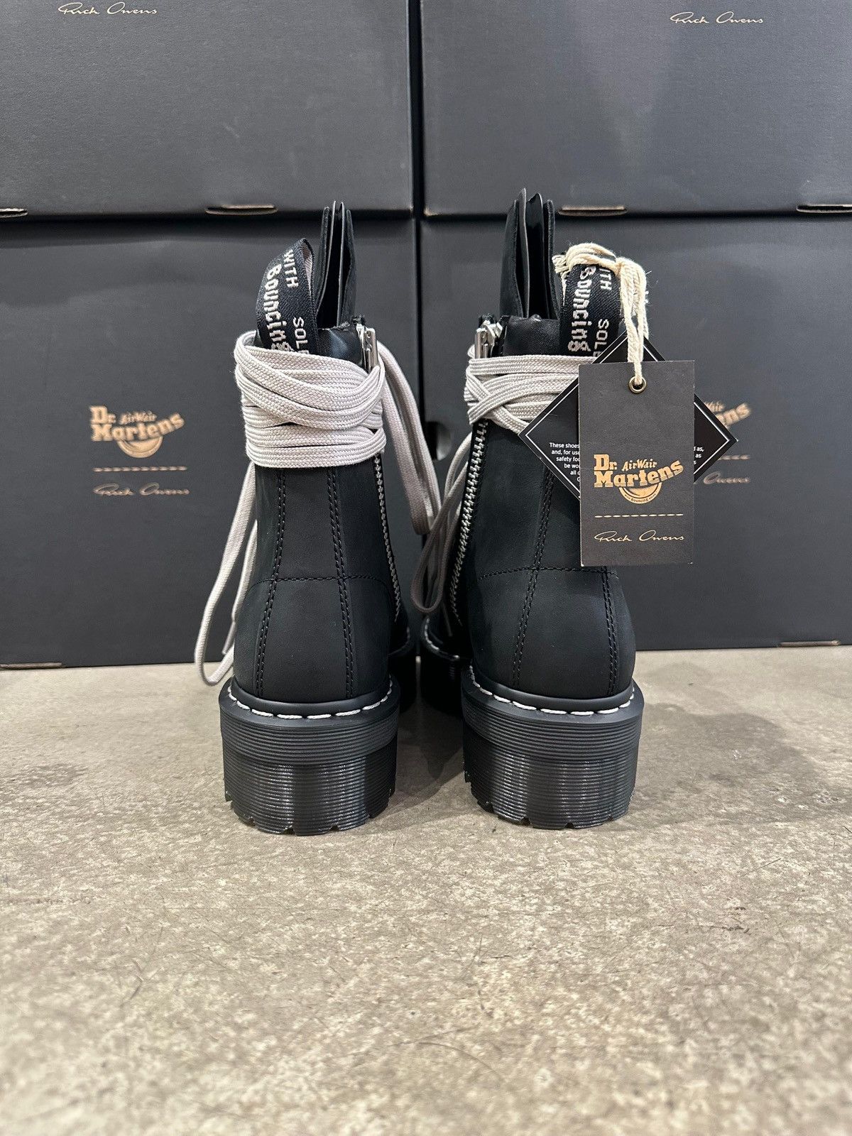 Dr. Martens × Rick Owens RICK OWENS - Dr.Martens Quad Sole Steel Toe ...