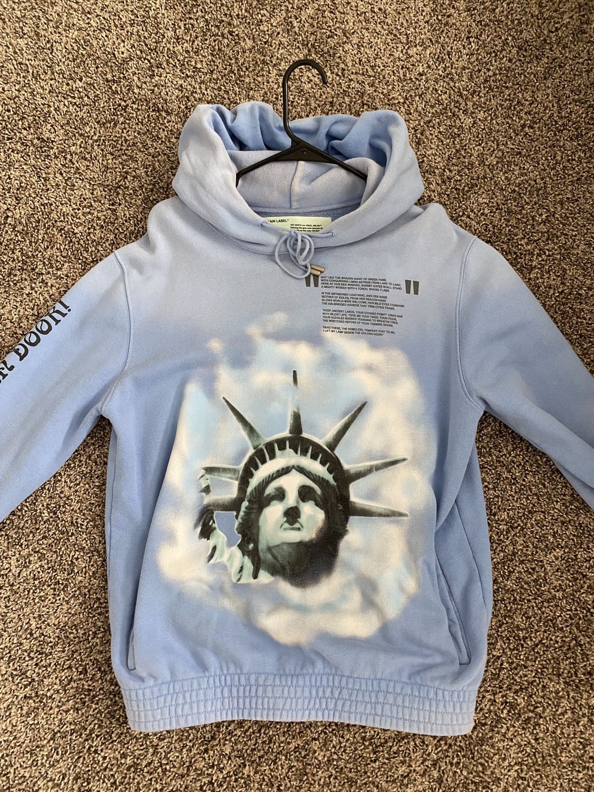 Off-White × Virgil Abloh Off White Statue of Liberty Hoodie 2018 Virgil ...
