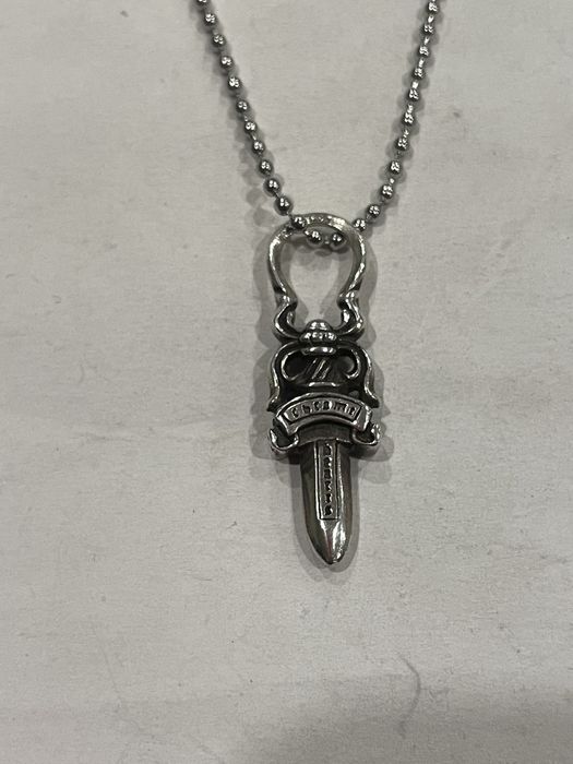 Chrome Hearts Chrome Hearts Dagger Pendant Ball Chain Necklace Silver ...
