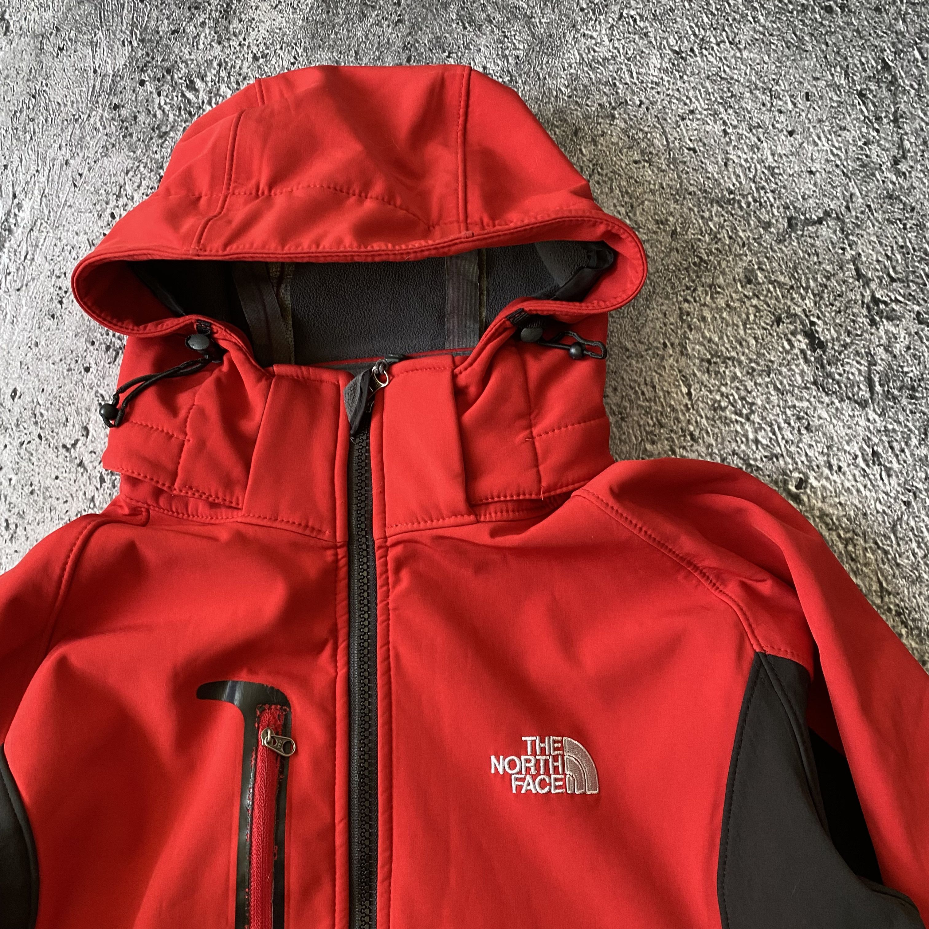 Vintage Vintage The North Face Soft Shell Fleece Jacket Red | Grailed