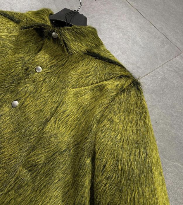 Rick Owens Rick owens mainline alice strobe leather jacket grinch | Grailed