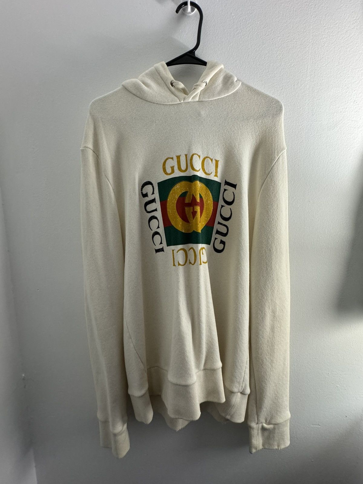 Gucci Gucci Oversized Sweatshirt with Gucci Logo (White) | Grailed