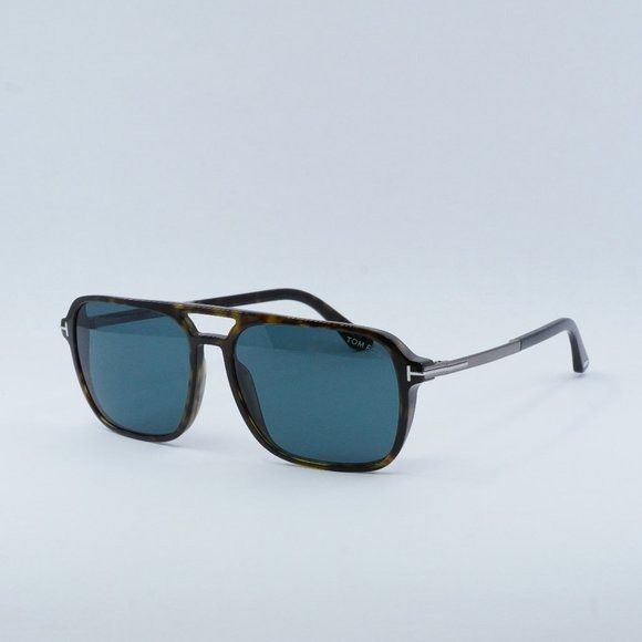 Tom Ford NEW TOM FORD CROSBY FT0910 52V DARK HAVANA/BLUE SUNGLASSES ...