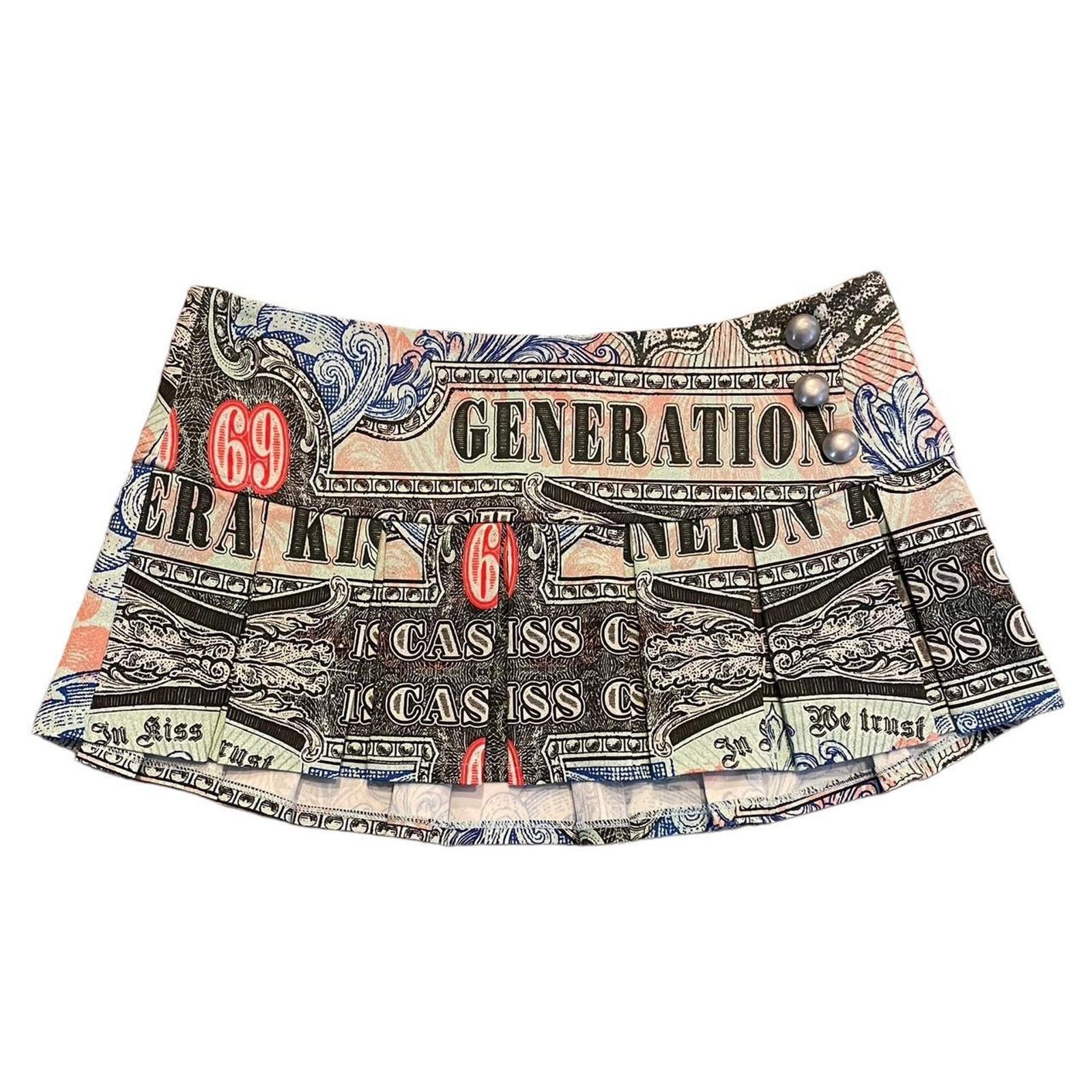 Dolls Kill Generation Kiss Y2K rave streetwear Billionaire Mini Skirt ...
