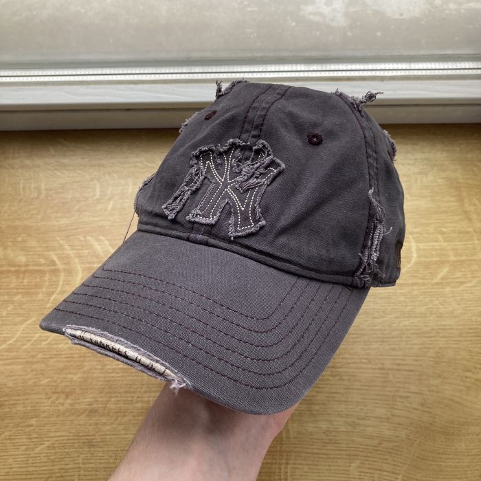 Distressed Denim Distressed Yankees New Era Cap Japanese Style Brown ...