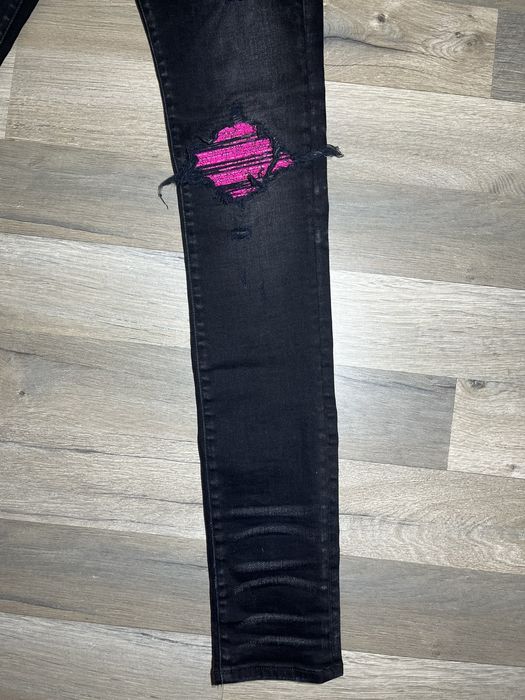 Amiri Amiri Mx1 Black With Pink Patches | Grailed