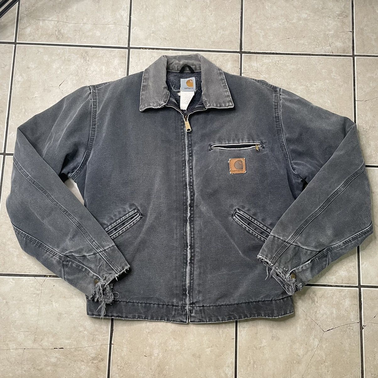 Vintage Rare Vintage Carhartt Detroit Work Jacket Distressed Faded ...