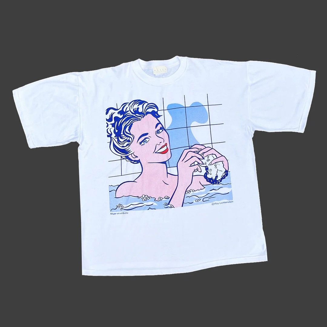 Art × Vintage Roy Lichtenstein 1990s Vintage Art Museum Graphic T-Shirt ...