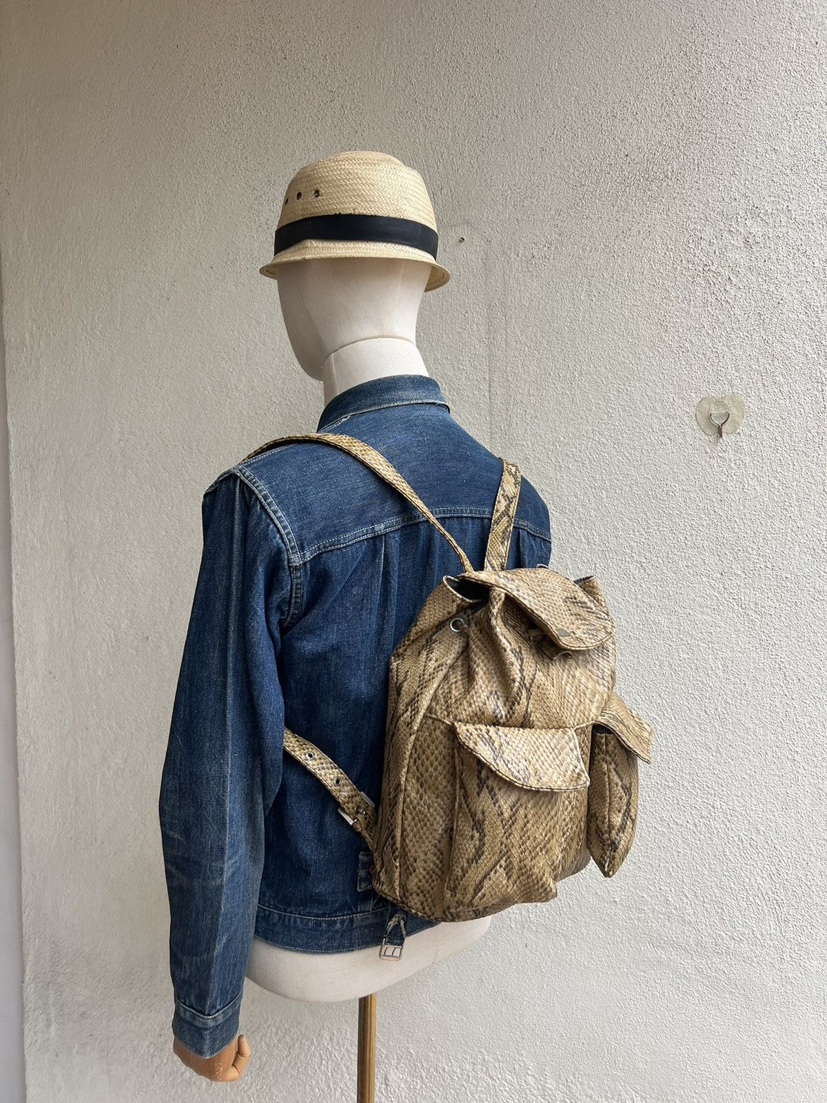 Hysteric Glamour Vintage et VOUS Paris Faux Python Leather backpack ...