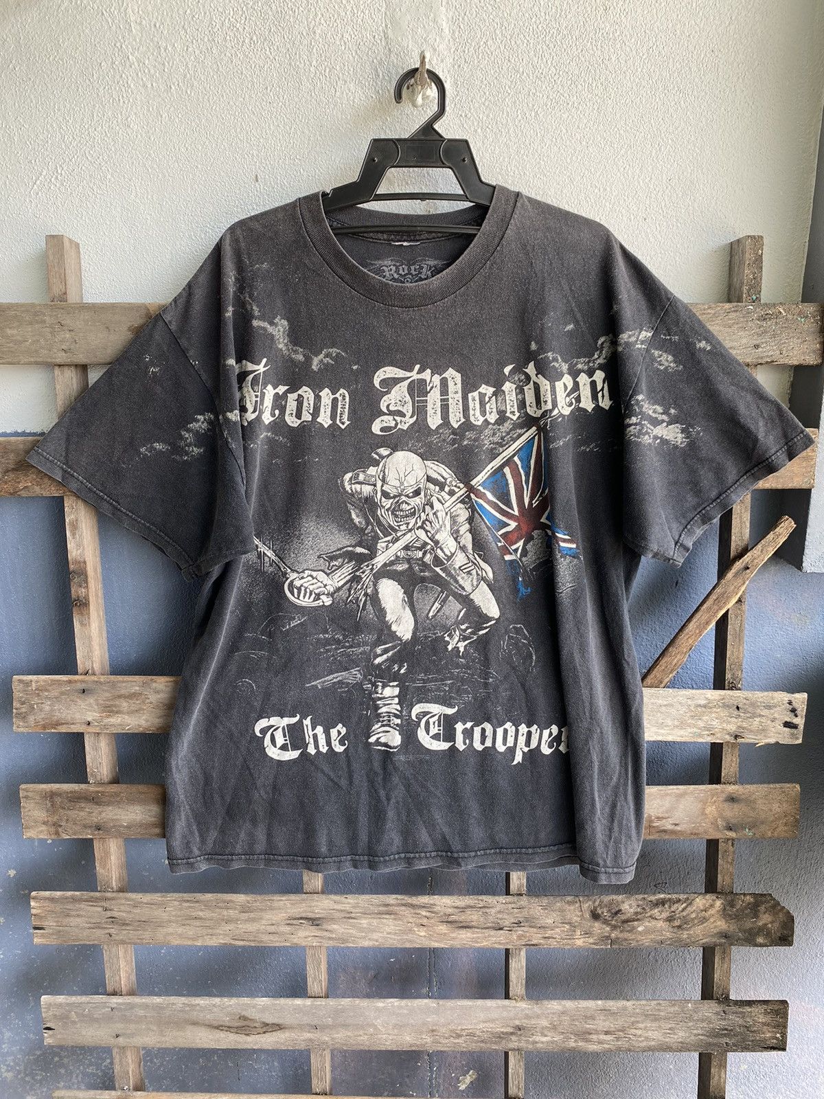 Band Tees × Vintage VINTAGE IRON MAIDEN THE TROOPER 2007 REBELLION AOP ...