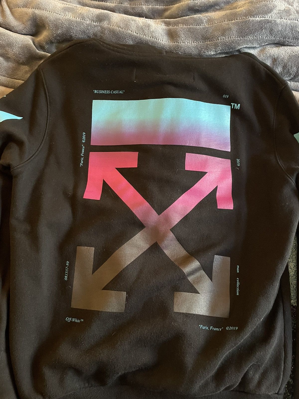 Off-White Off-White Gradient Hoodie Black | Grailed