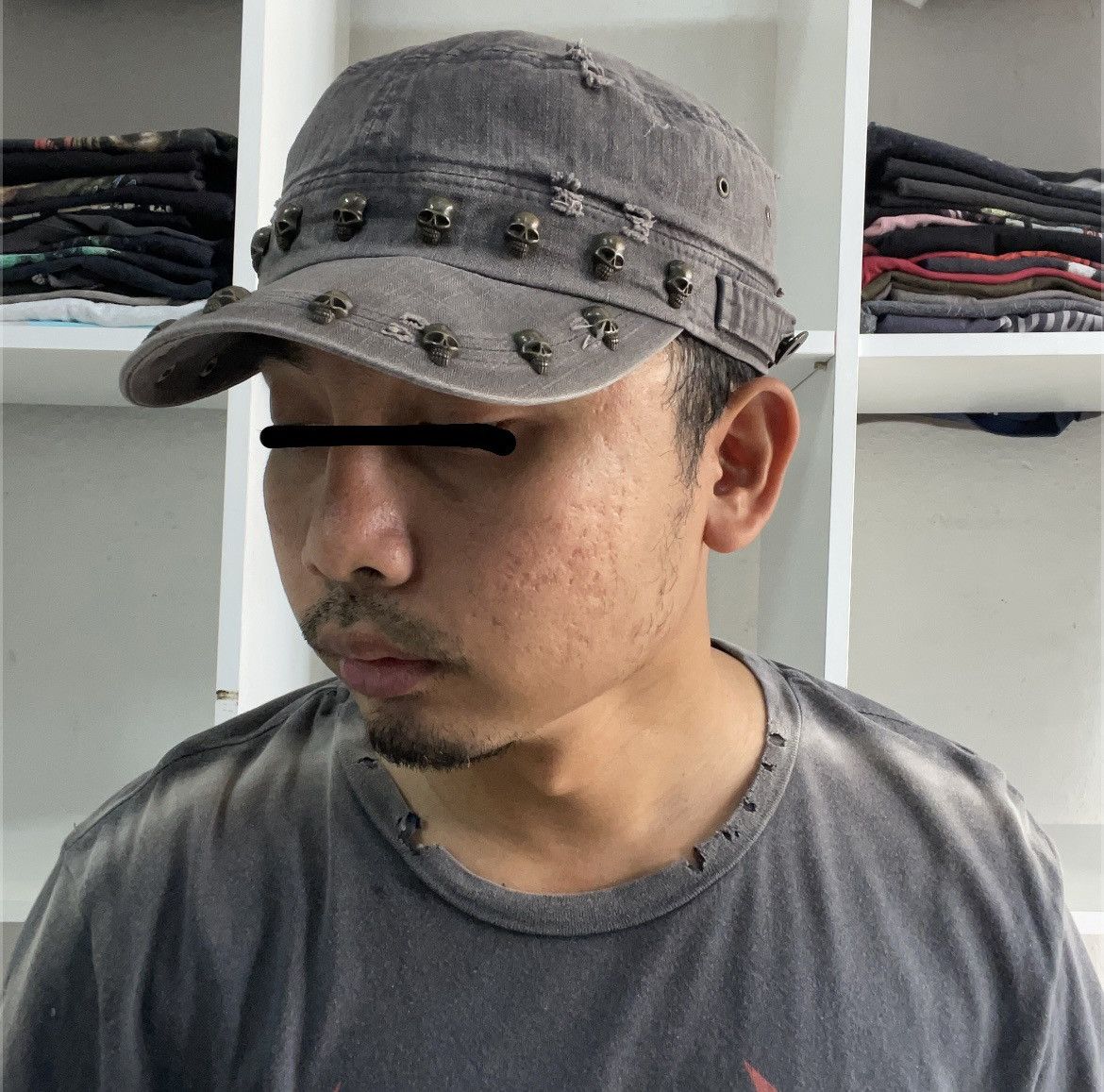 14th Addiction VINTAGE MAD PUNK GOTHIC GOA SKULL DISTRESSED FADED STYLE ...