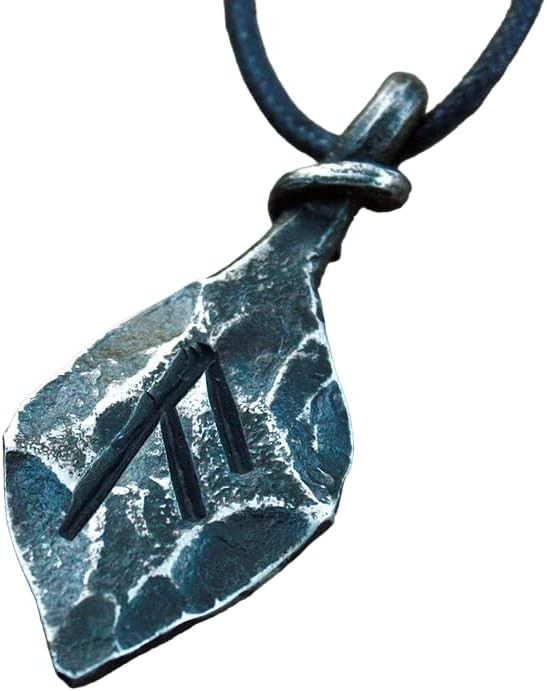 Other Hand Forged Iron Ansuz Oss Rune Pendant Viking Necklace | Grailed