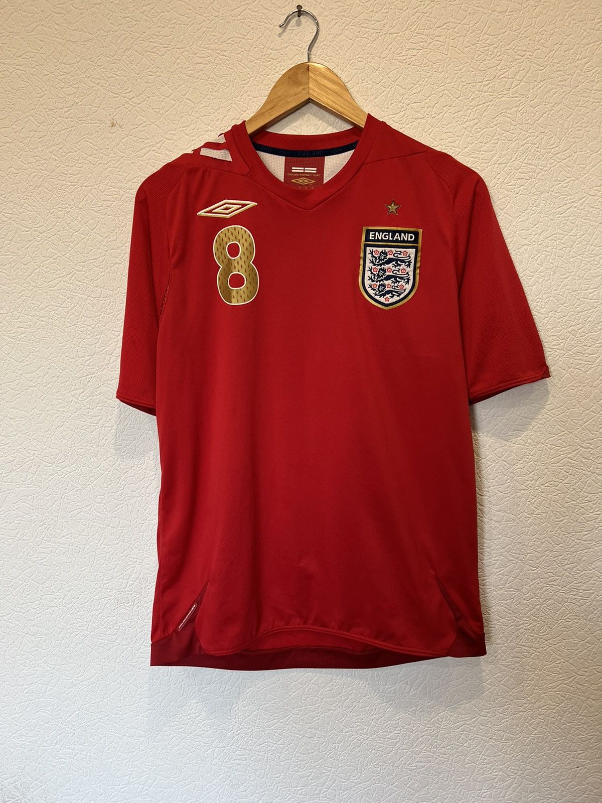 Umbro × Vintage LAMPARD Umbro England 2006 Home Kit Soccer Jersey ...