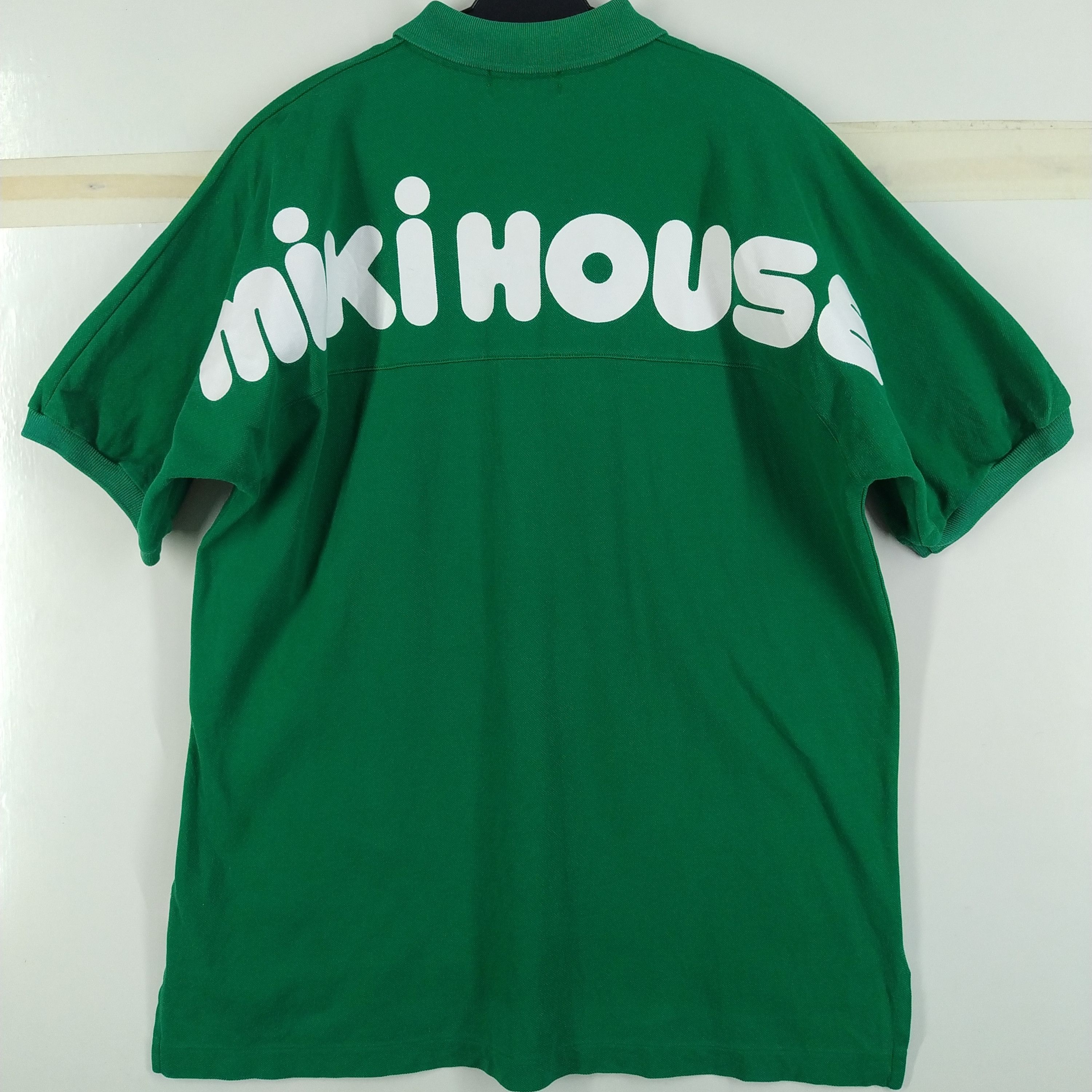 Designer Miki House Made In Japan Big Back Logo Polos Green Colour ...