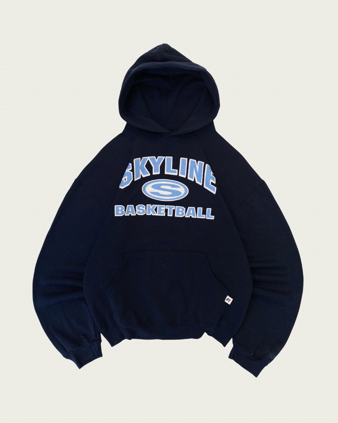 Russell Athletic Vintage Navy Blue Skyline Bbal Russell Athletic Boxy ...