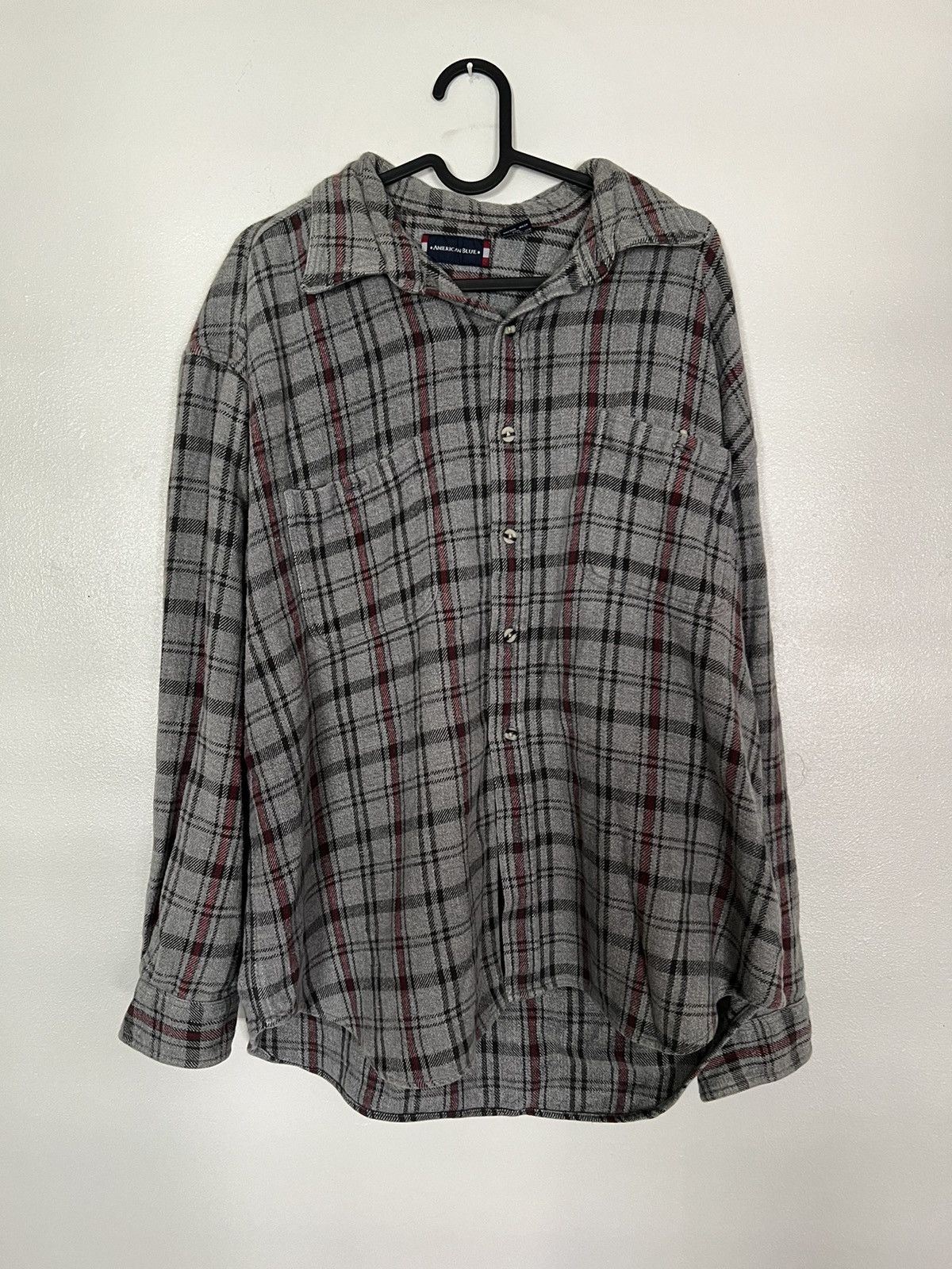 Vintage Vintage American Blue Boxy Flannel Shirt | Grailed