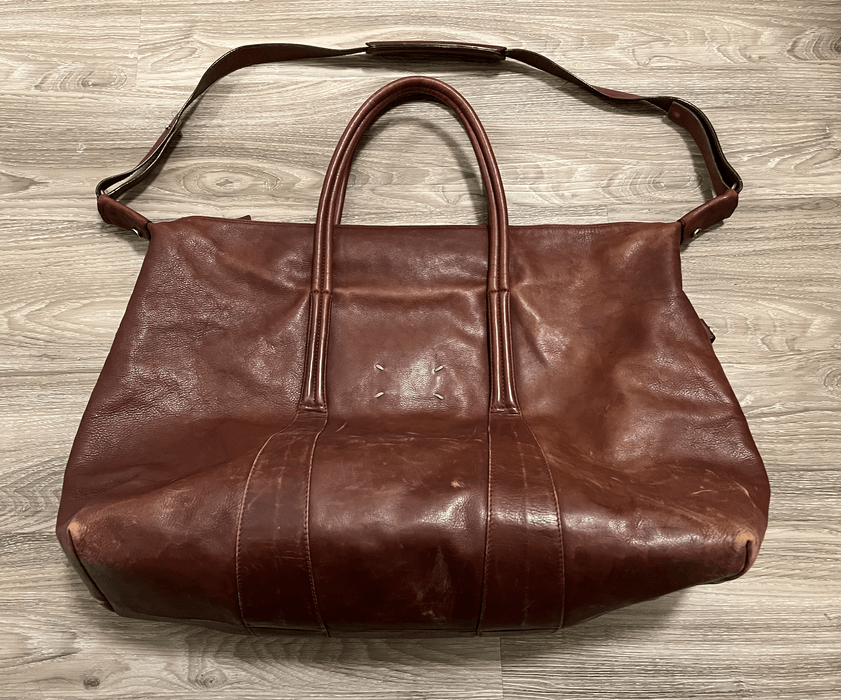 Maison Margiela Leather Weekender Duffel Bag | Grailed