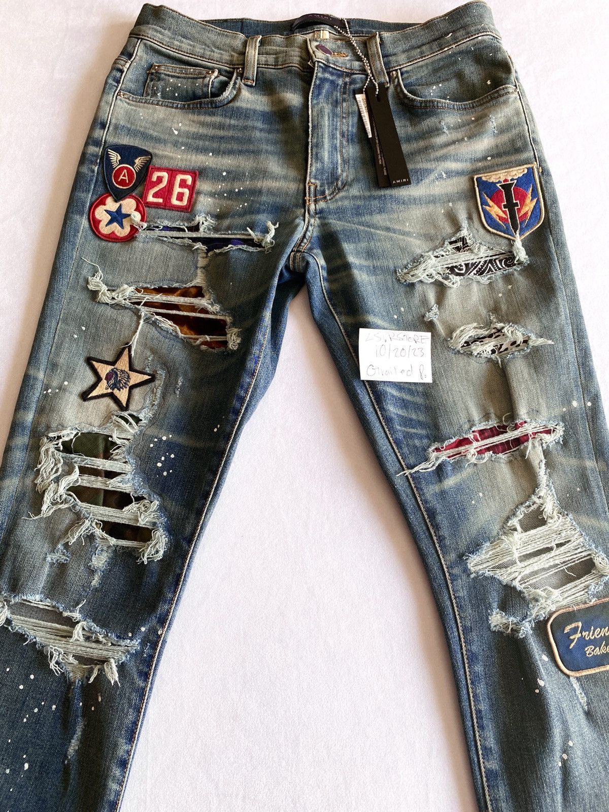 Amiri AMIRI Art Patch Medium Indigo 32 OG Rare* | Grailed