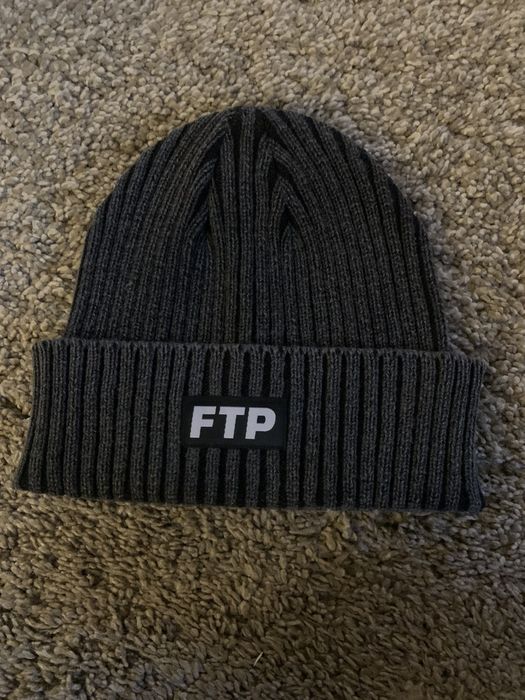 Fuck The Population FTP Denim Dye Logo Beanie Black 2024 Release | Grailed