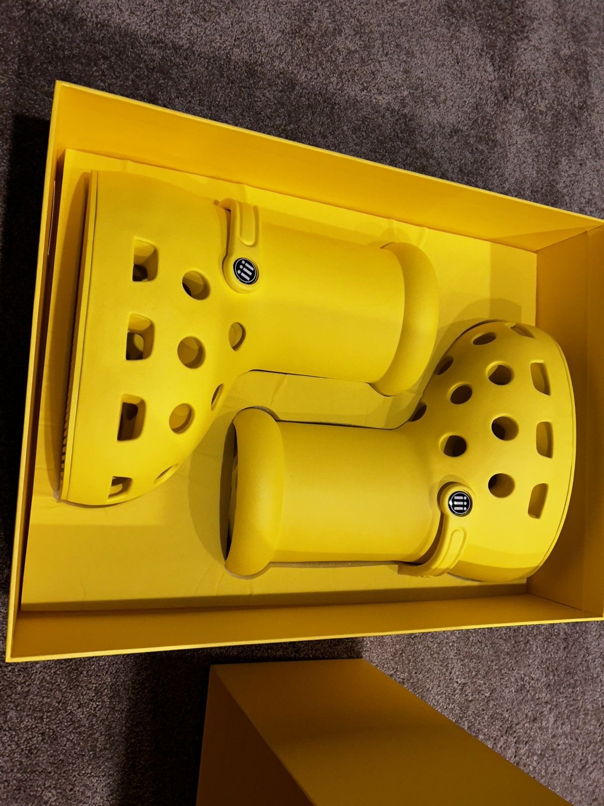 Crocs Big Yellow Boots | Grailed