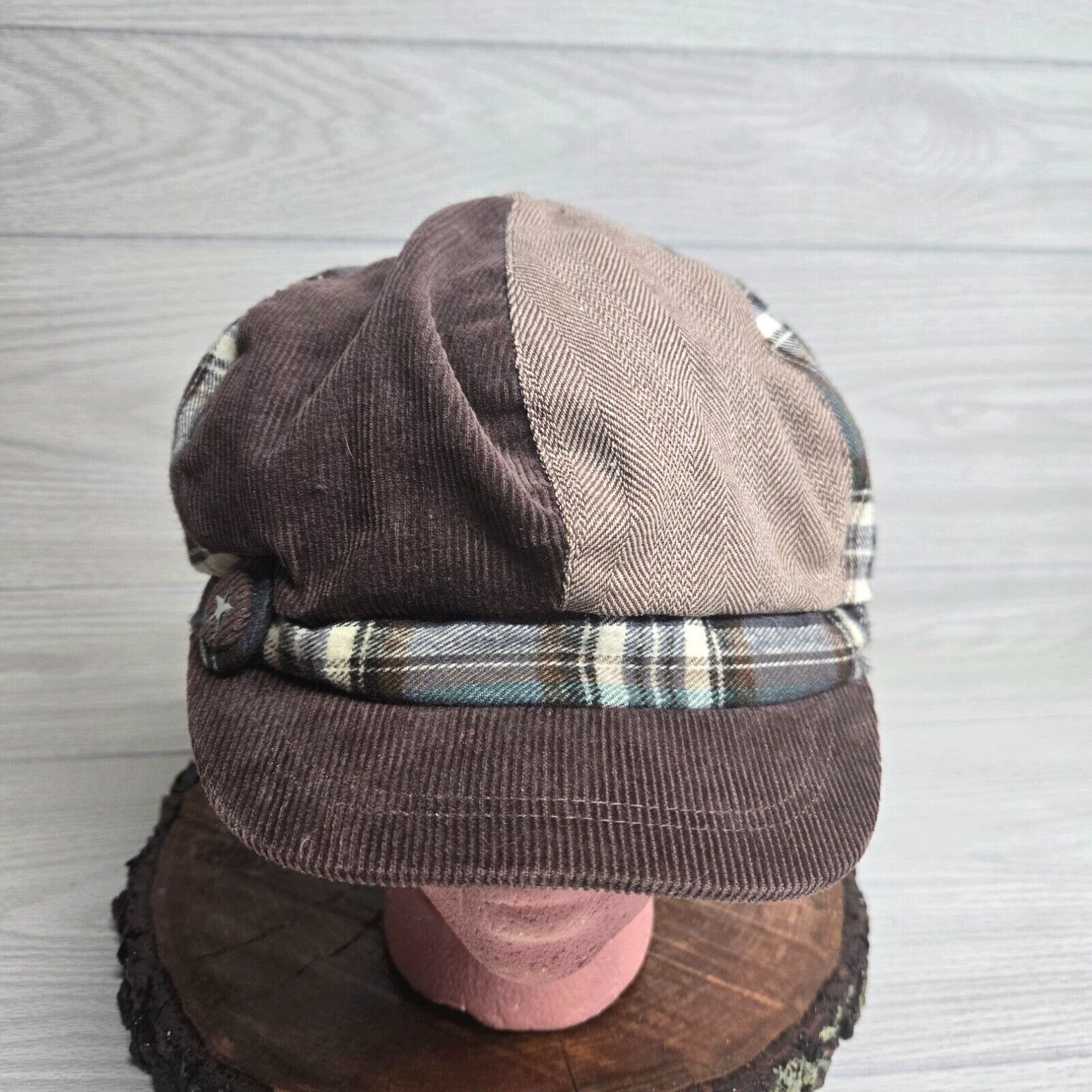 Joe Boxer Joe Boxer One Brown Tan Tweed Adult Women's Newsboy Hat Cap ...