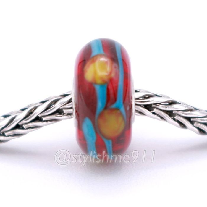 Sterling Silver Authentic Trollbeads RED CHINA BEAD | Grailed