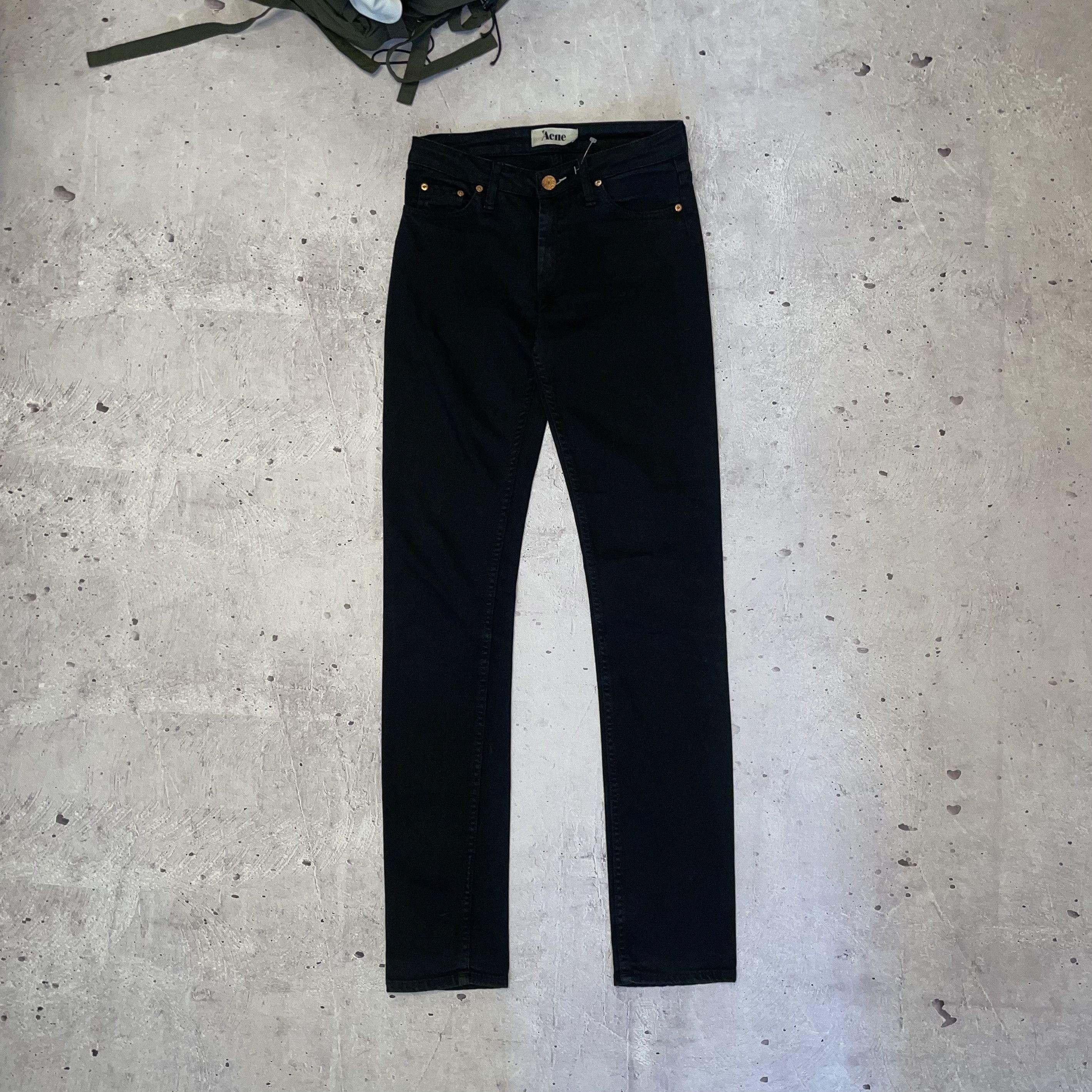 Acne Studios Acne Flex Wet Black Denim Jeans | Grailed