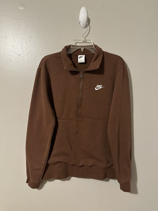 Nike Brown Nike Half Zip Sweater | Grailed