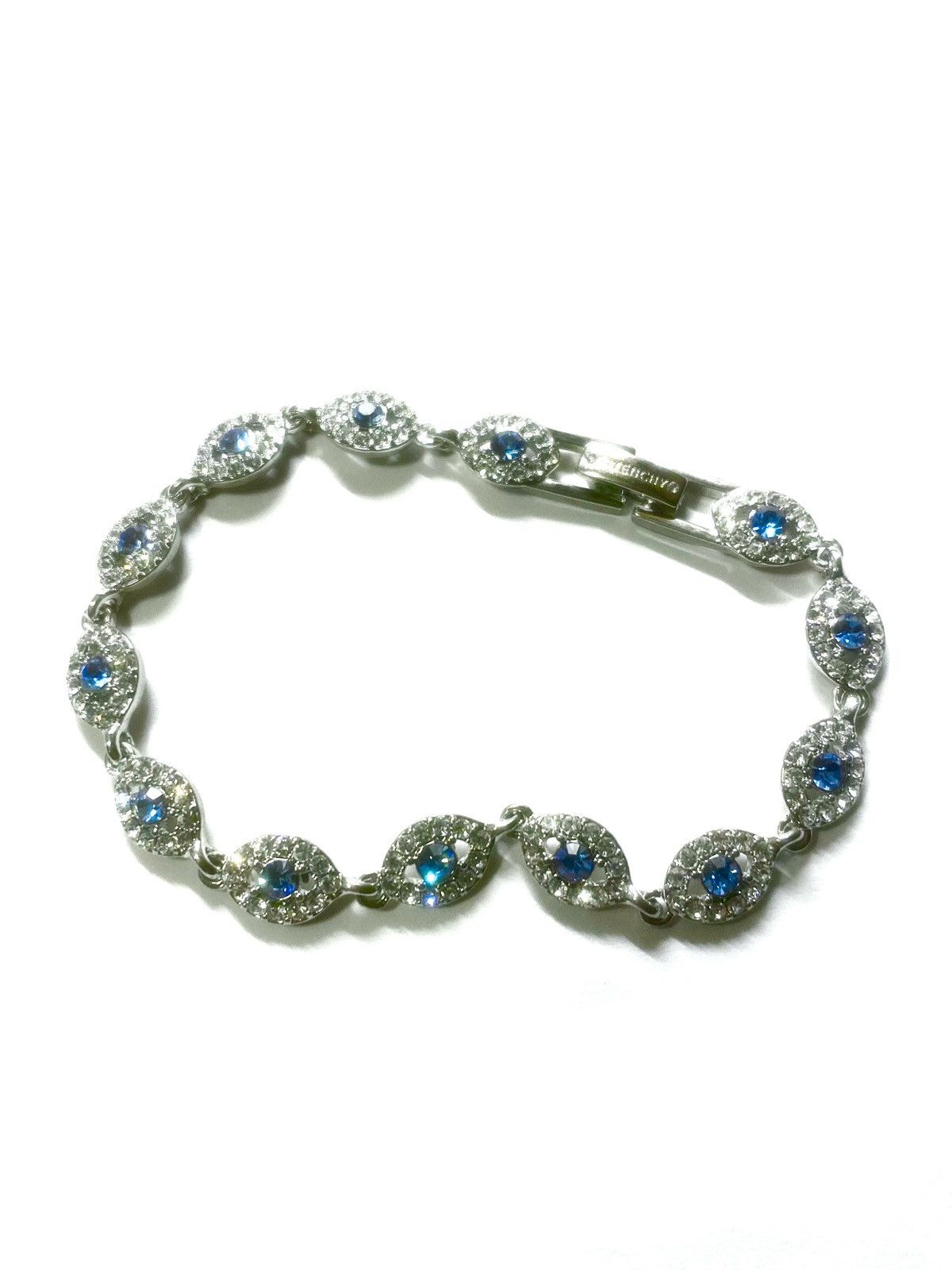 Givenchy RARE GIVENCHY EVIL EYE LINK BLUE SILVER BRACELET | Grailed