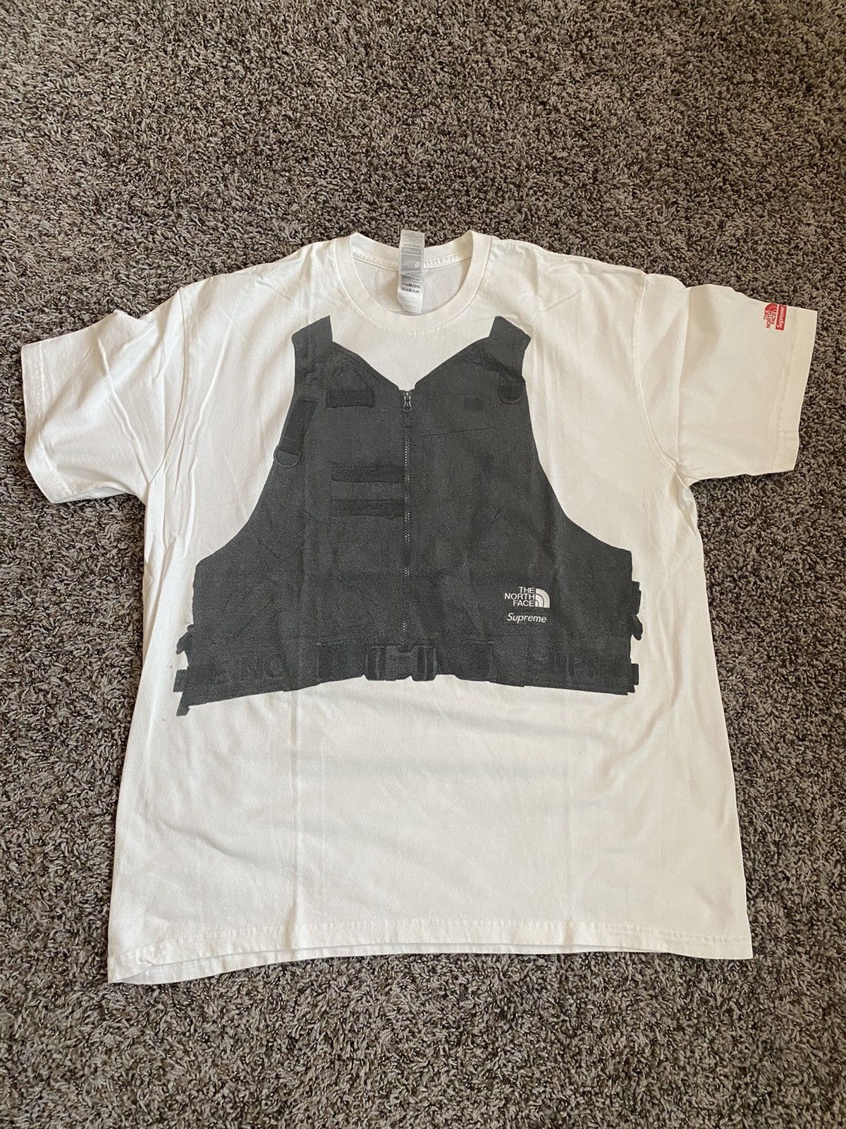 Supreme Supreme TNF the north face Vest tee xl | Grailed