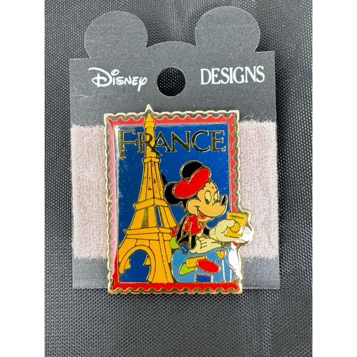 Disney Epcot 15th Anniversary Stamp Series Disney Pin France Mickey ...