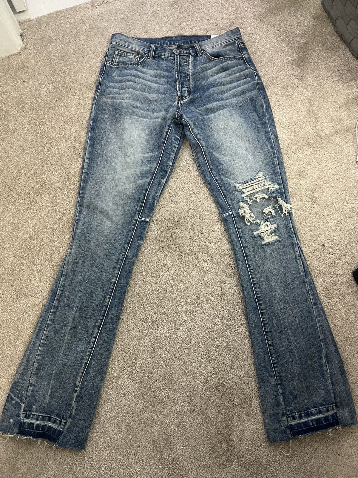 MNML × Streetwear × Vintage Mnml flare denim | Grailed