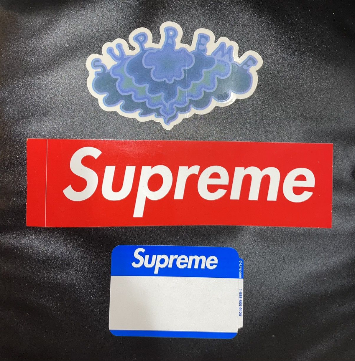 Supreme 3 Supreme Stickers Clouds Vote Nametag | Grailed