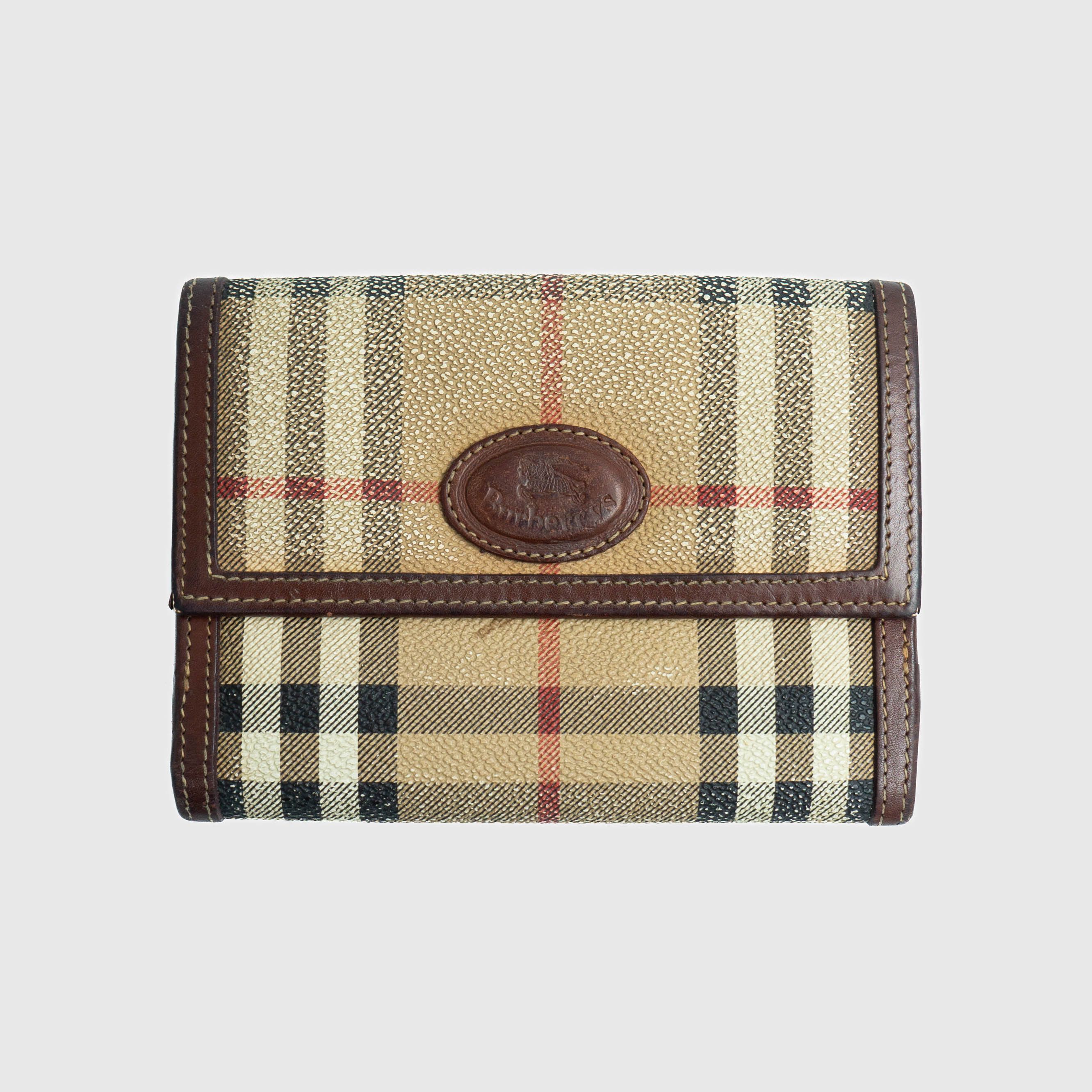 Burberry BURBERRY Check Leather Wallet Vintage 90s 00s | Grailed