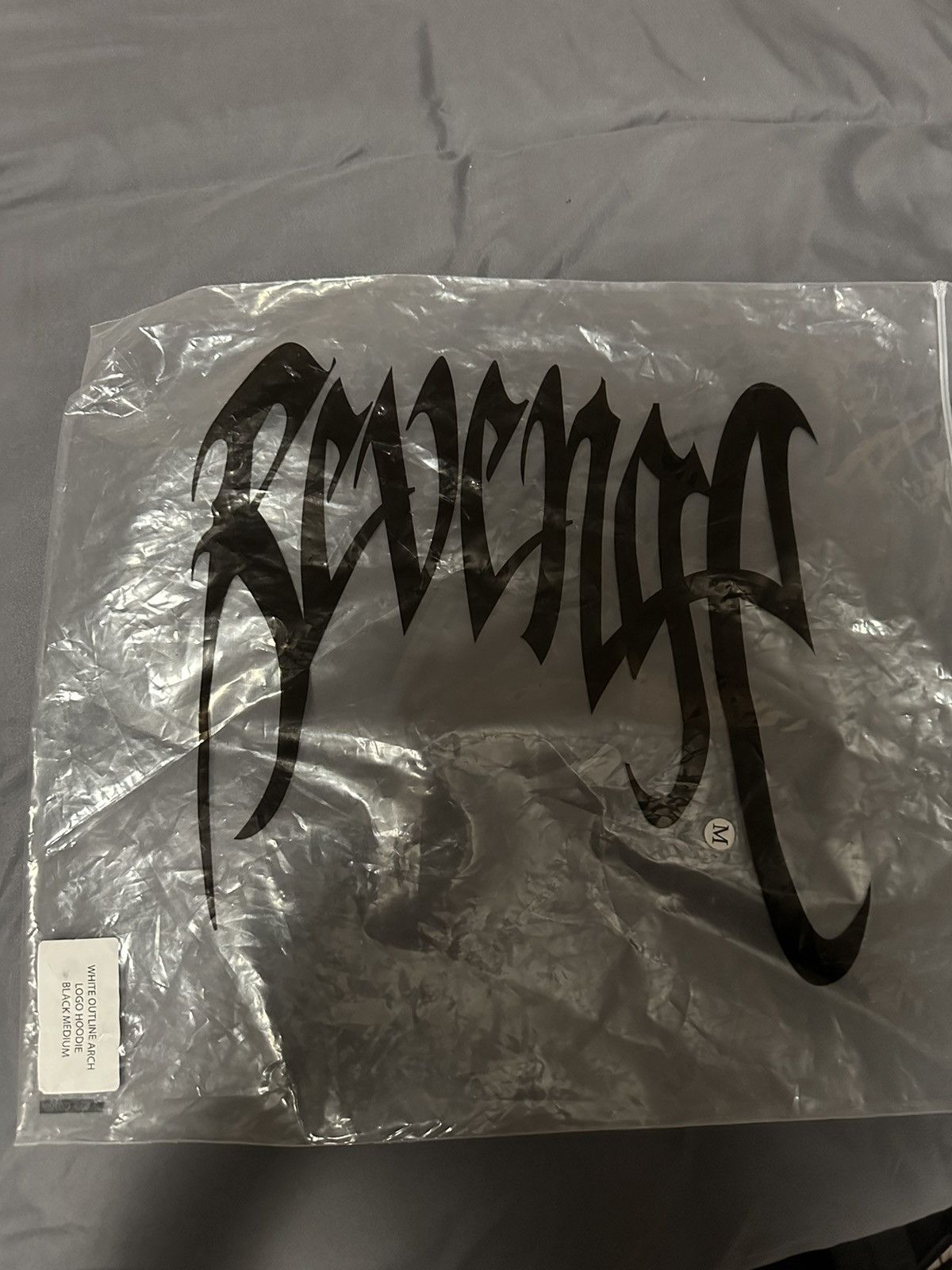 Revenge White Outline Arch Logo Revenge Hoodie | Grailed